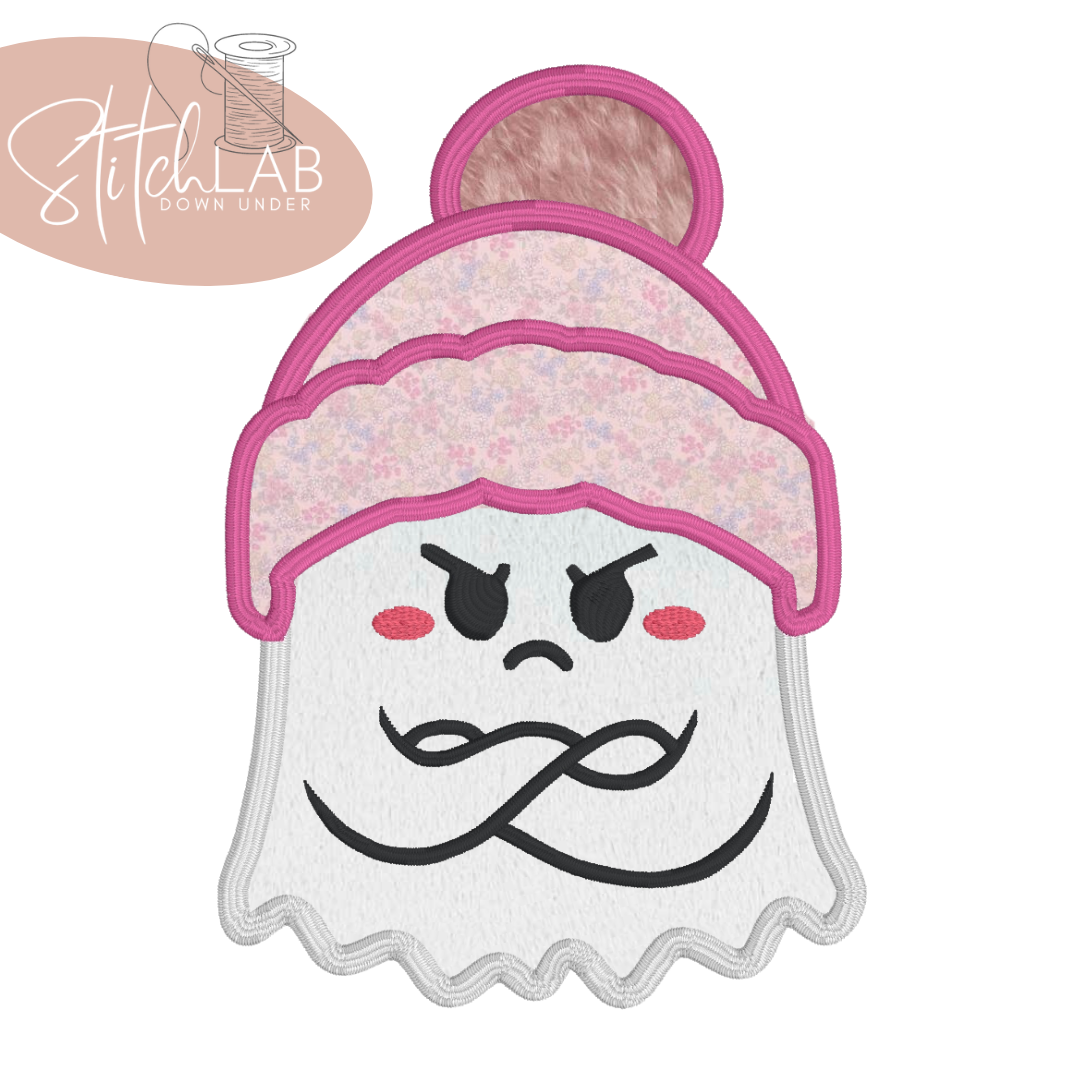 Grumpy Ghost Applique – Aussie Down Under Clothing Blanks